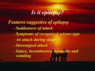 Problems in the management of epilepsy | PPT