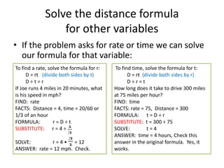 Problems Involving Formulas | PPT