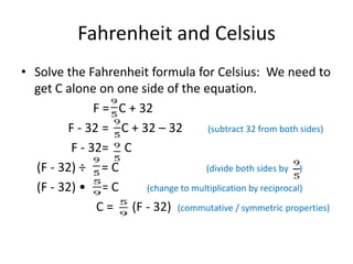 Problems Involving Formulas | PPT