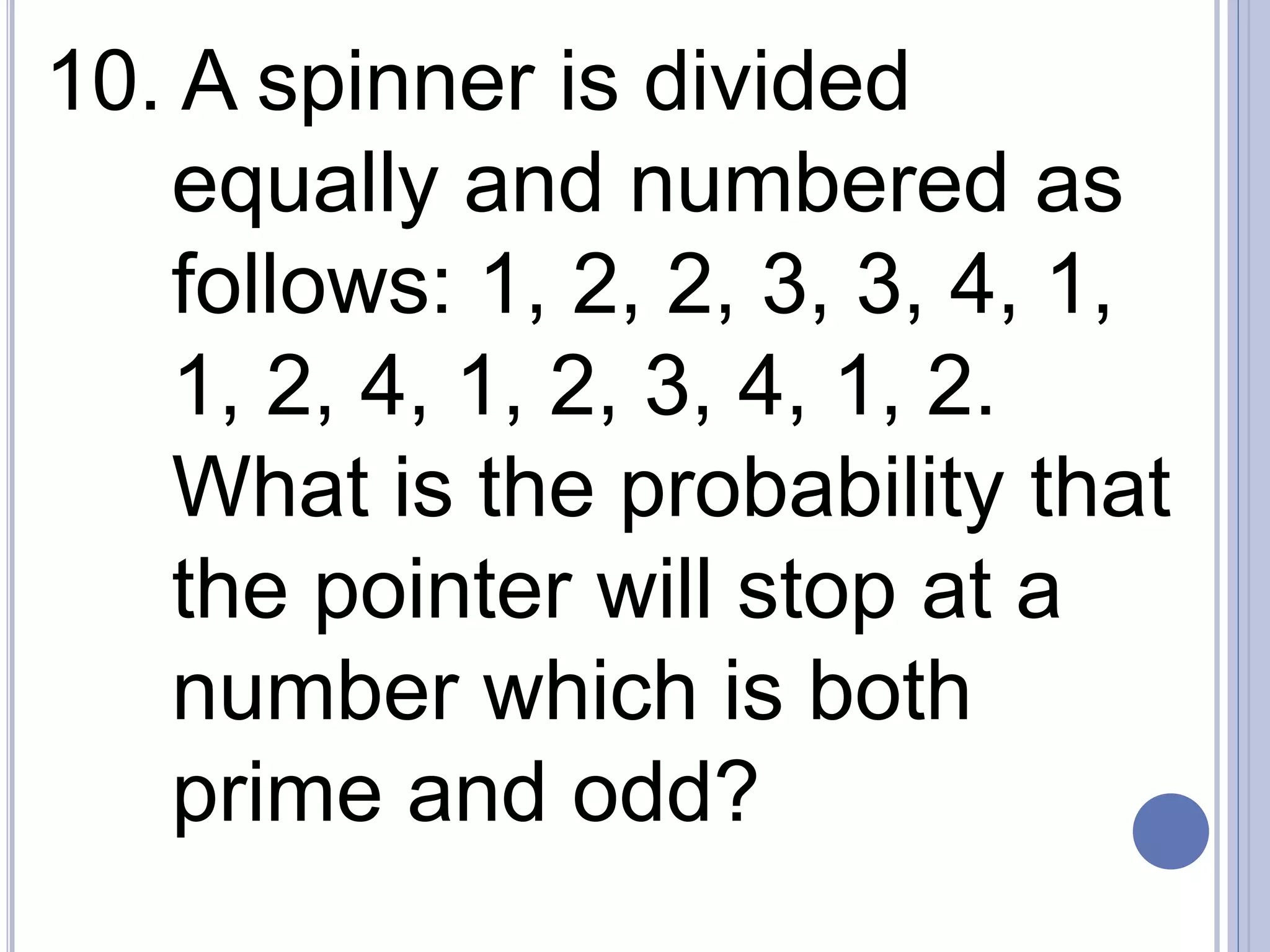 Problems Involving Probabilities of Events (Math 8) | PDF