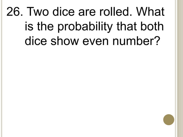 Problems Involving Probabilities of Events (Math 8) | PDF