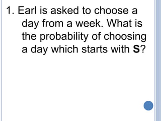 Problems Involving Probabilities of Events (Math 8) | PDF