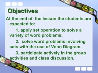 Problems involving sets | PPTX