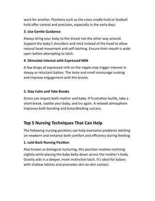 Problems Latching on Newborn Kidz&Teenz. | PDF