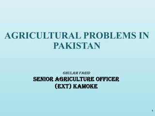 Problems of Agriculture in Pakistan 2024.ppt