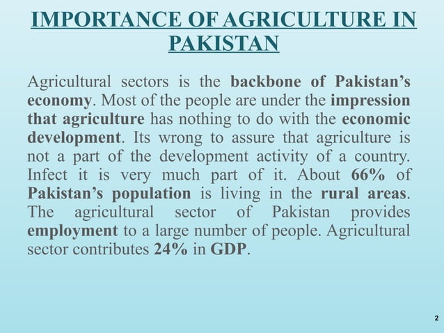 Problems of Agriculture in Pakistan 2024.ppt | Agriculture | Industries