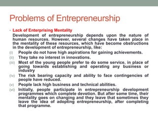 Problems of entrepreneurship | PPTX