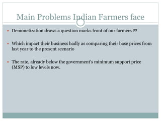 Problems of farmers in India | PPTX | Agriculture | Industries