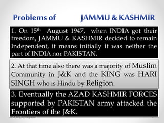 Problems of jammu and kashmir with (POK) | PPTX | Sikhism | Religion ...