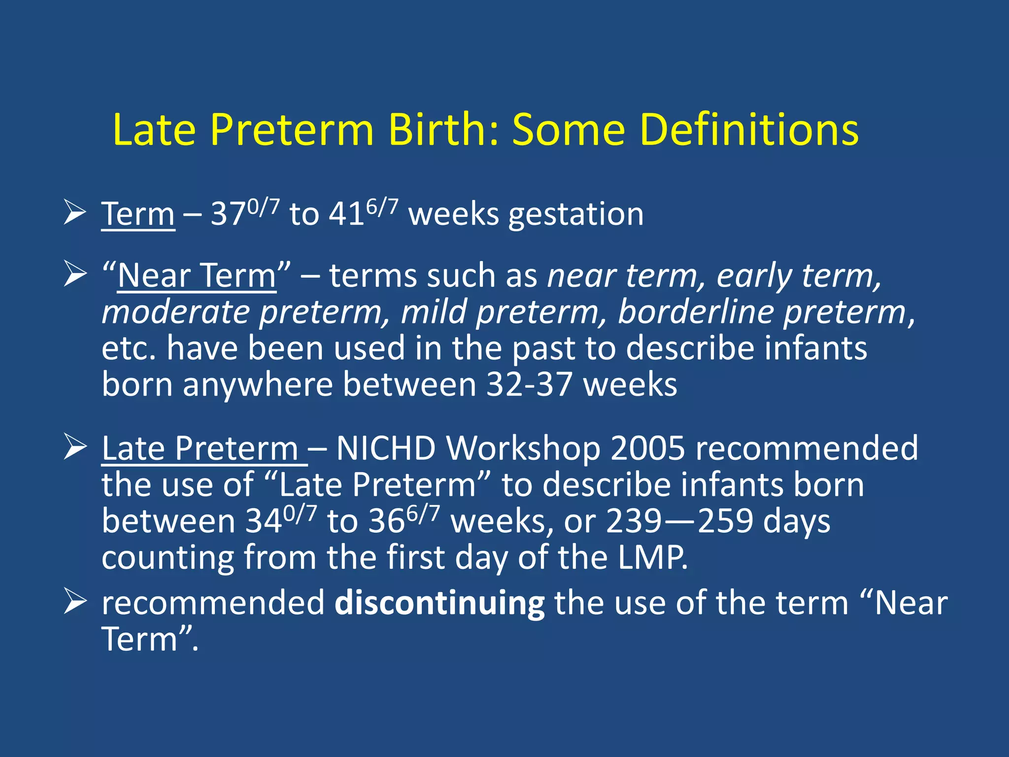 Problems of late preterms lsd | PPTX