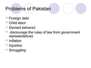 Problems of pakistan and their solutions | PPT