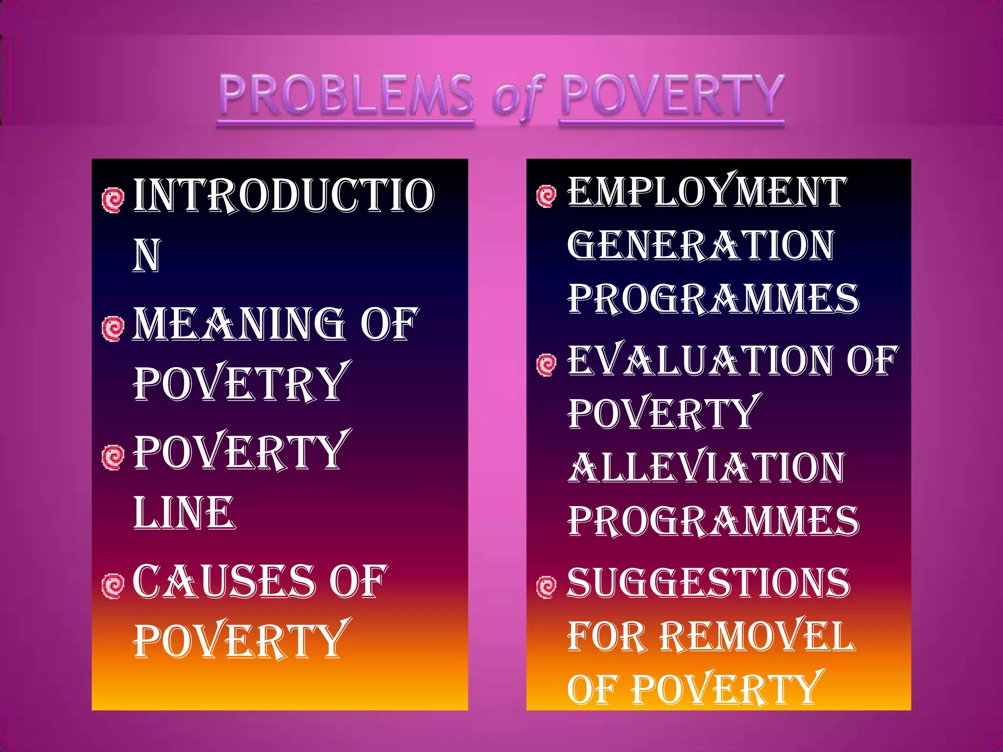 Problem of poverty | PPT