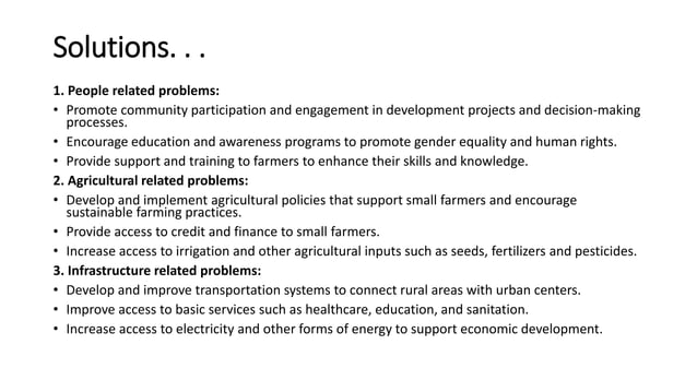 Problems of Rural Community & Solutions.pptx
