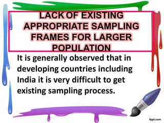 Problems of sampling | PPTX