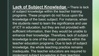 Problems of Teacher Education in India.pptx