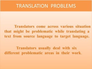 Problems of Translation | PPTX