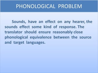 Problems of Translation | PPTX