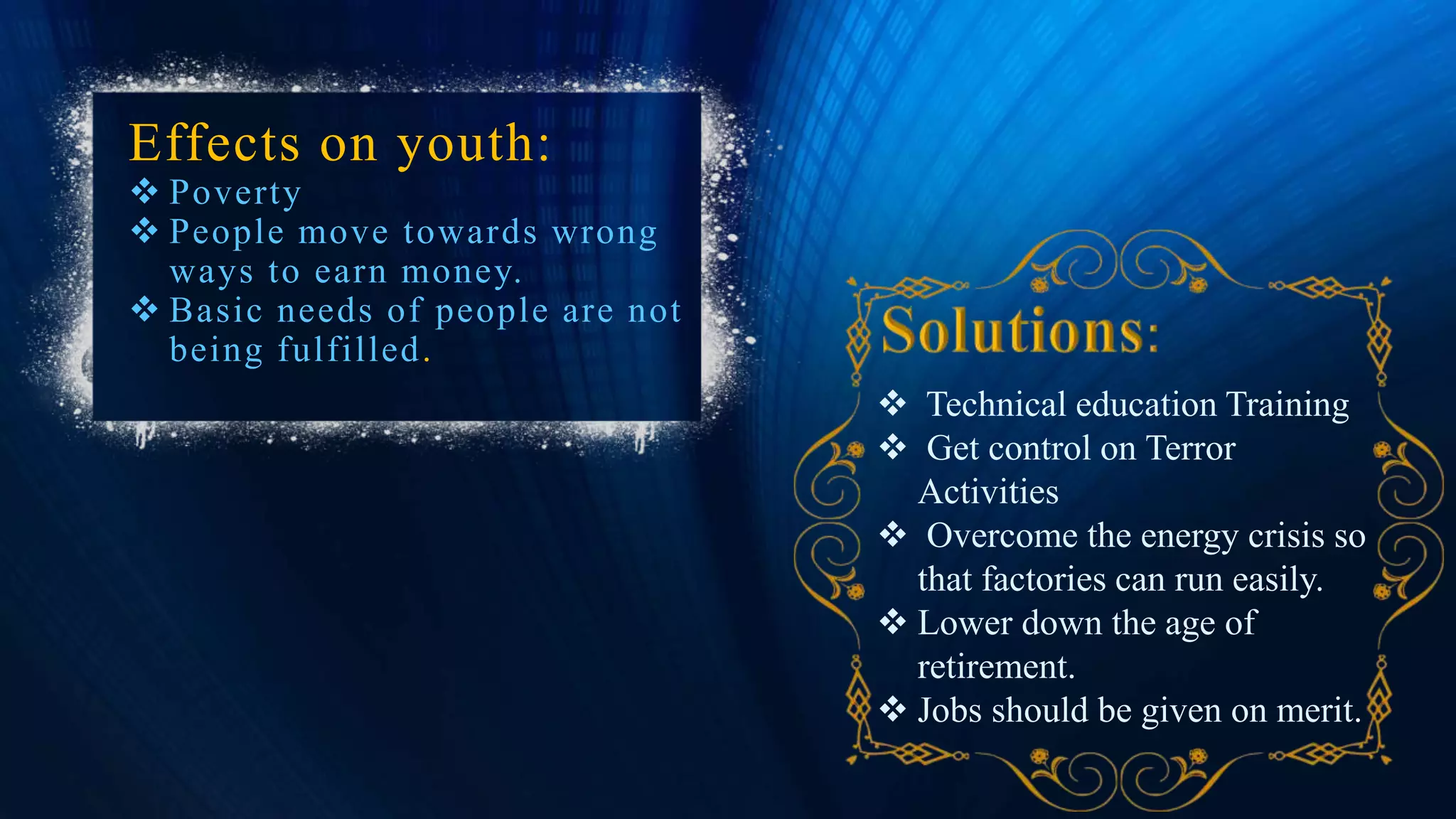 Problems of youth and their solutions | PPTX