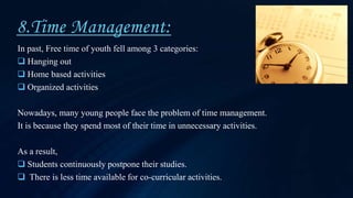 Problems of youth and their solutions | PPTX