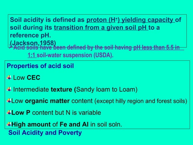 Problem soils and soil acidity, P K MANI | PPT