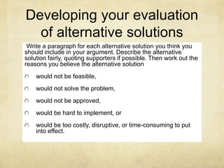 Problem solution essay | PPTX