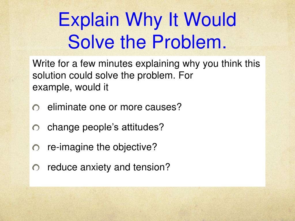 Problem solution essay