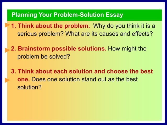 Problem Solution Essay | PPT