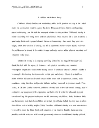 Problem solution essay | PDF