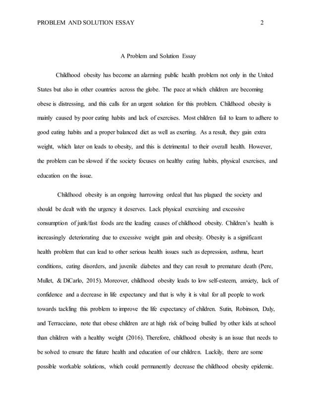 Problem solution essay | PDF