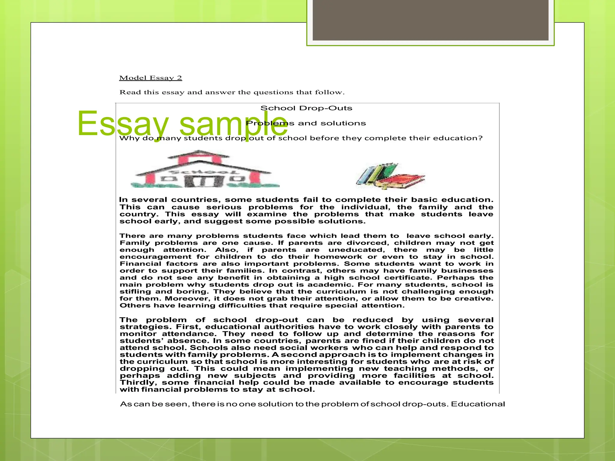 Problem and Solution essay.pptx | Homework and Study | Education