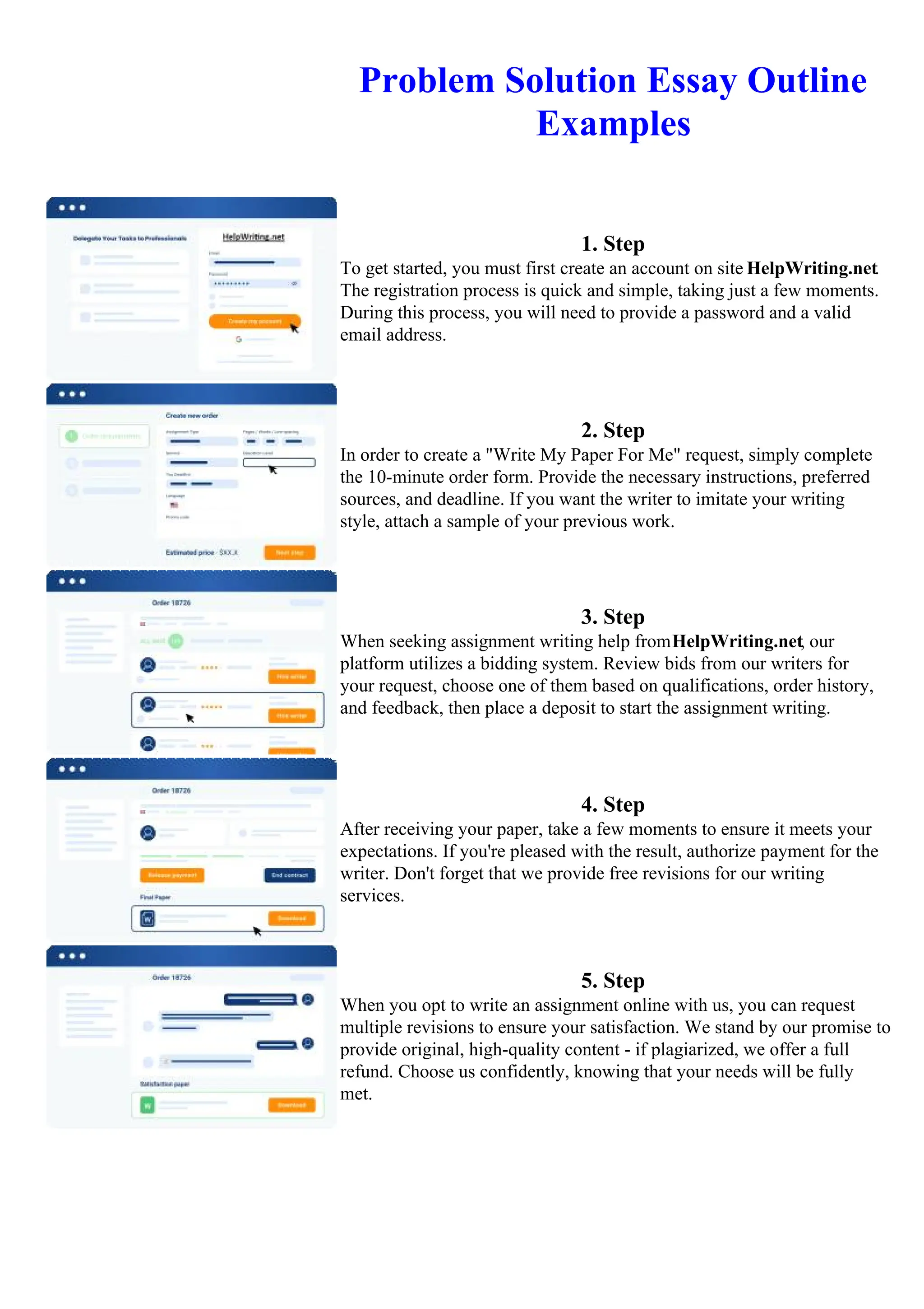 Problem Solution Essay Outline Examples | PDF