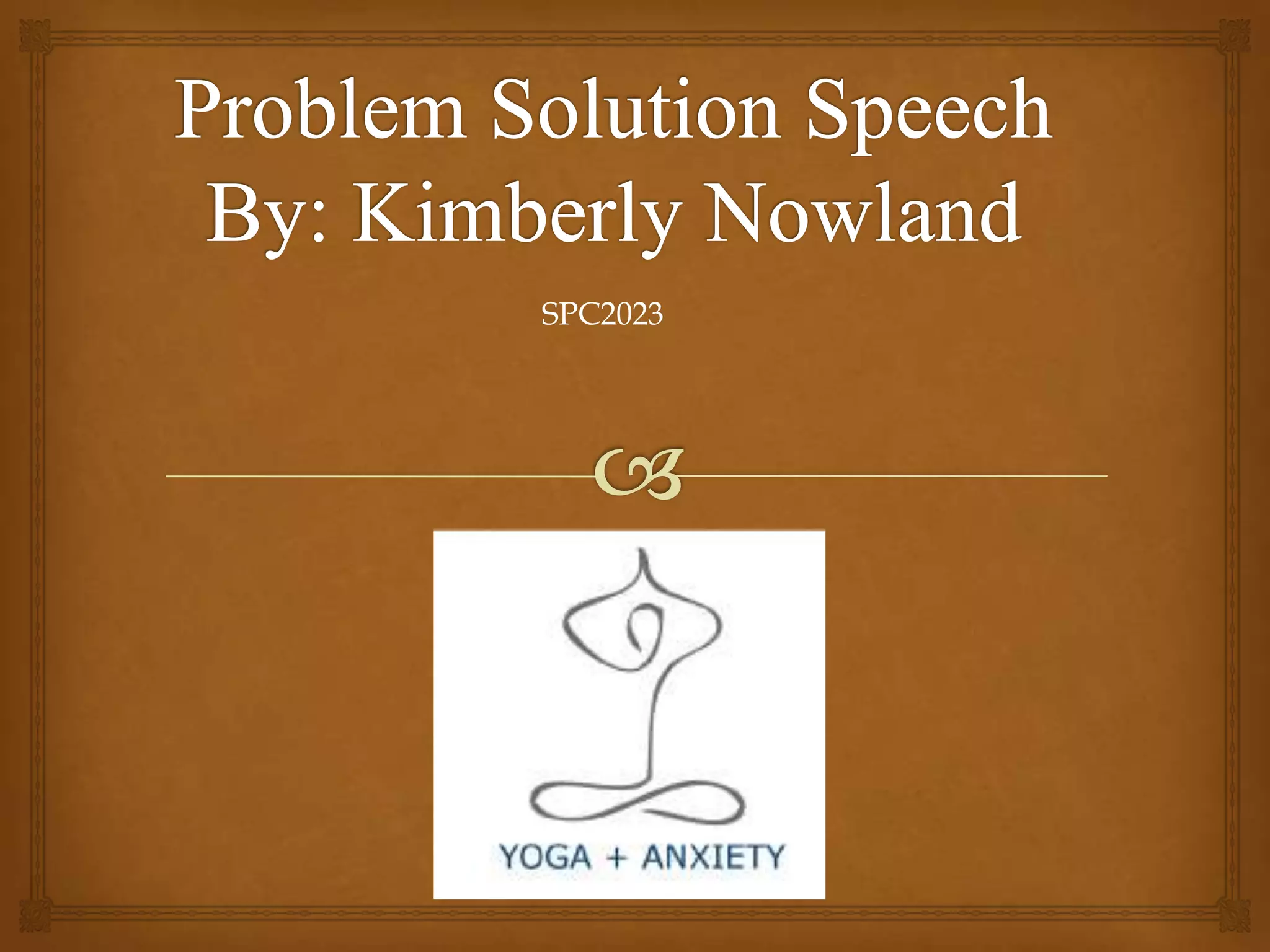 Problem solution speech | PPT