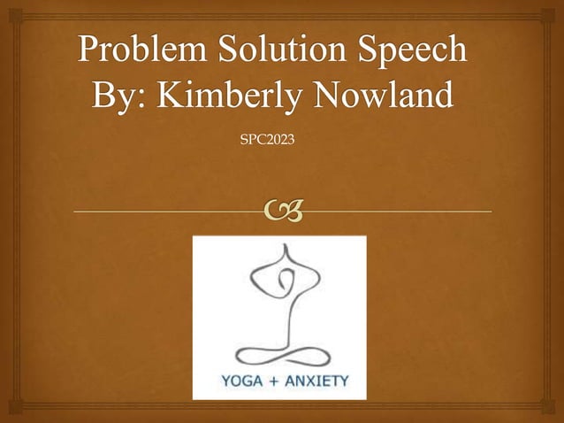 Problem solution speech | PPTX