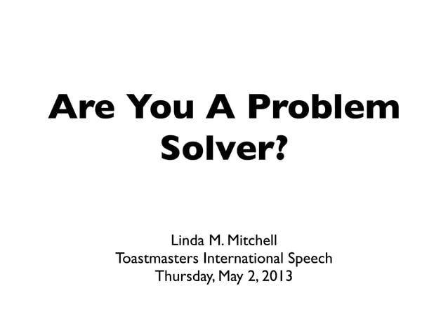 Are You A Problem Solver? | PPT