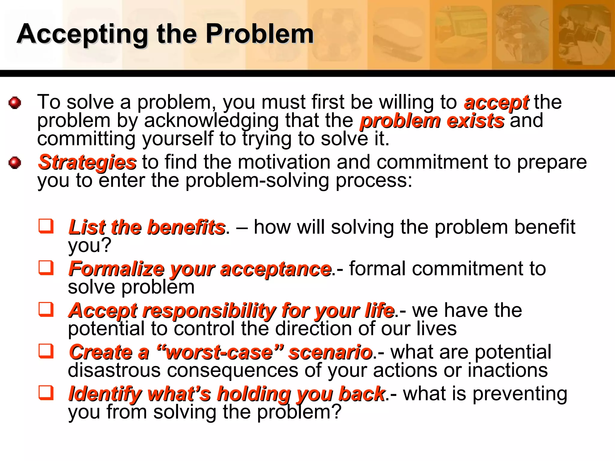 Problem Solving TRAINING | PPT