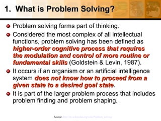 Problem Solving TRAINING | PPT
