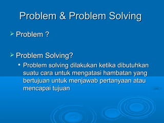 Problem solving | PPT