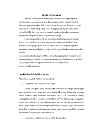Problem solving | PDF