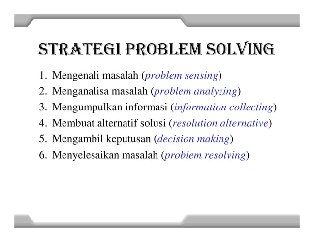 Problem Solving | PDF