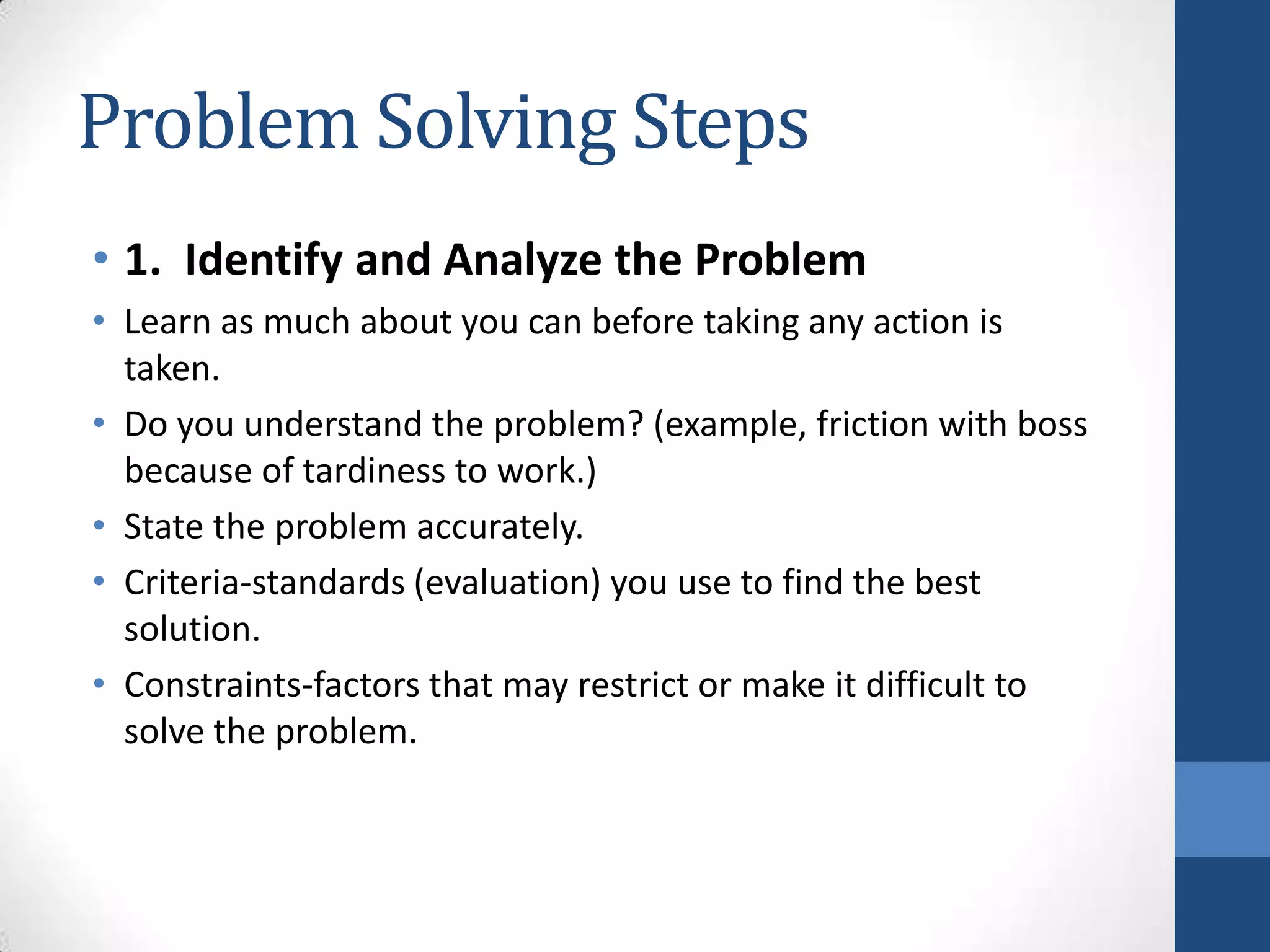 Problem solving | PPTX | Education