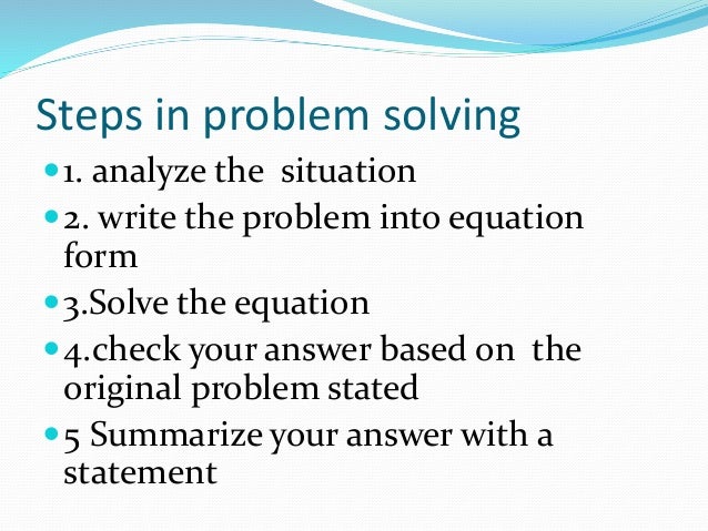 Problem solving