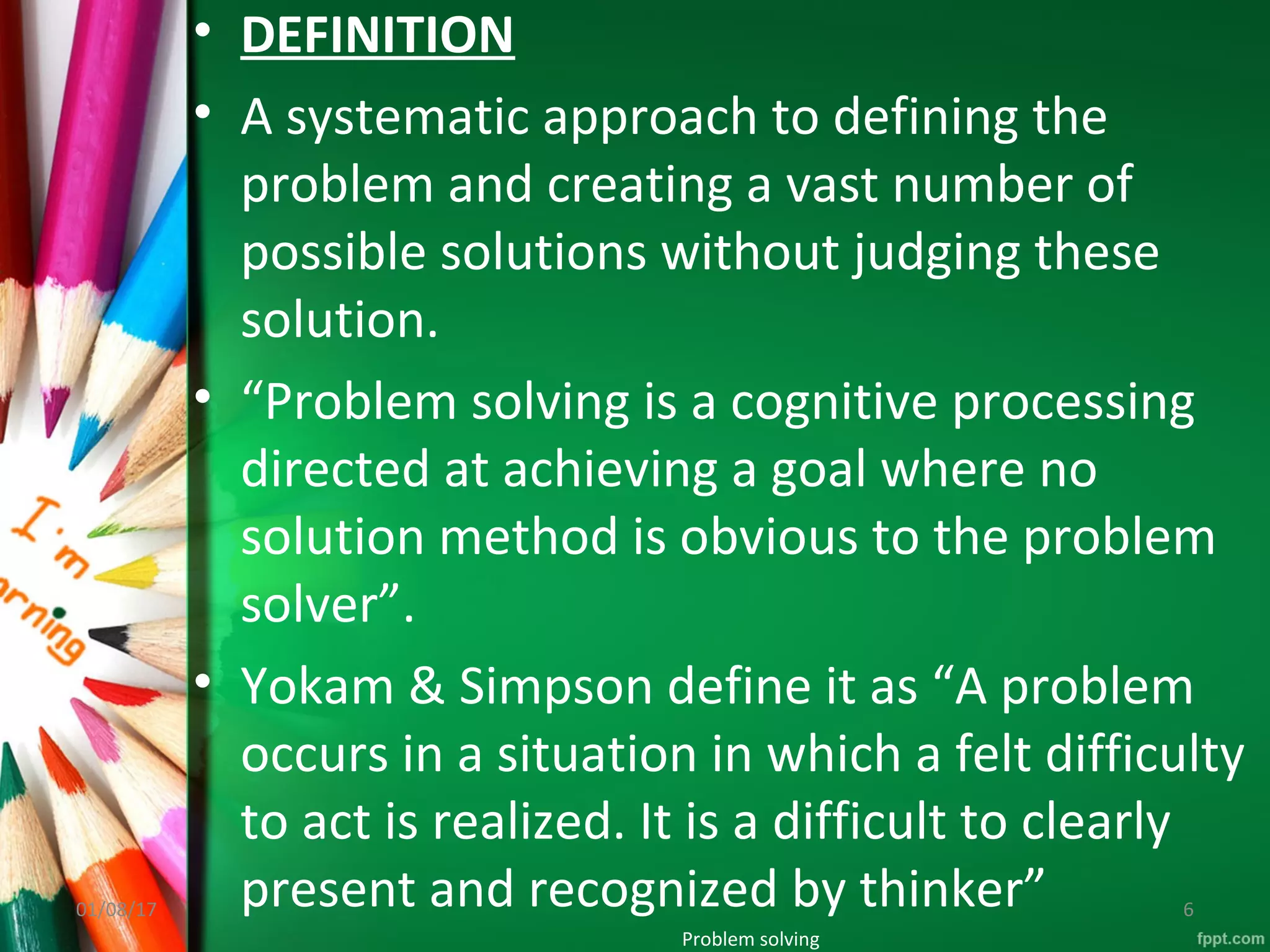 Problem solving method | PPT