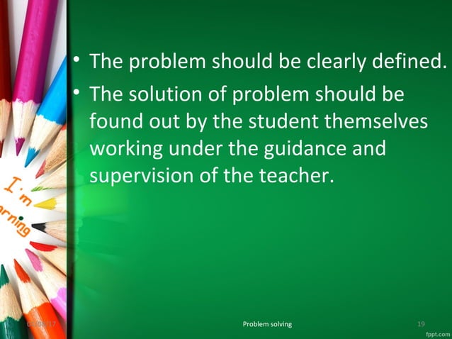 Problem solving method | PPT | Educational Assessment | Education