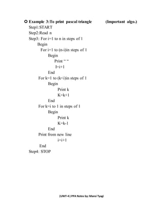 Problem solving UNIT - 4 [C PROGRAMMING] (BCA I SEM) | DOCX