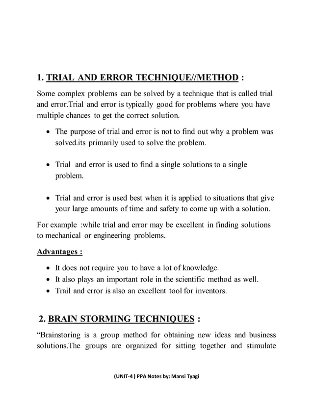 Problem Solving Unit 4 C Programming Bca I Sem Docx Computing Technology And Computing
