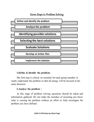 Problem solving UNIT - 4 [C PROGRAMMING] (BCA I SEM) | DOCX