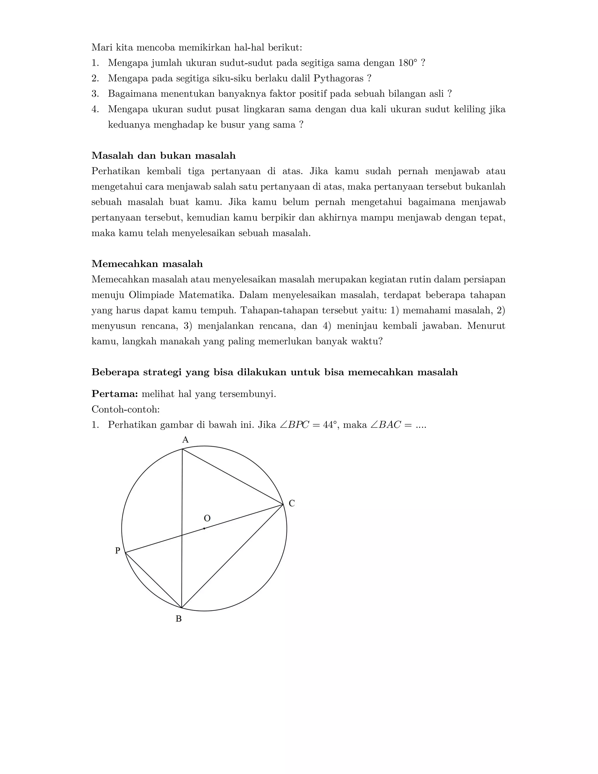Modul Pemecahan Masalah Matematika | PDF