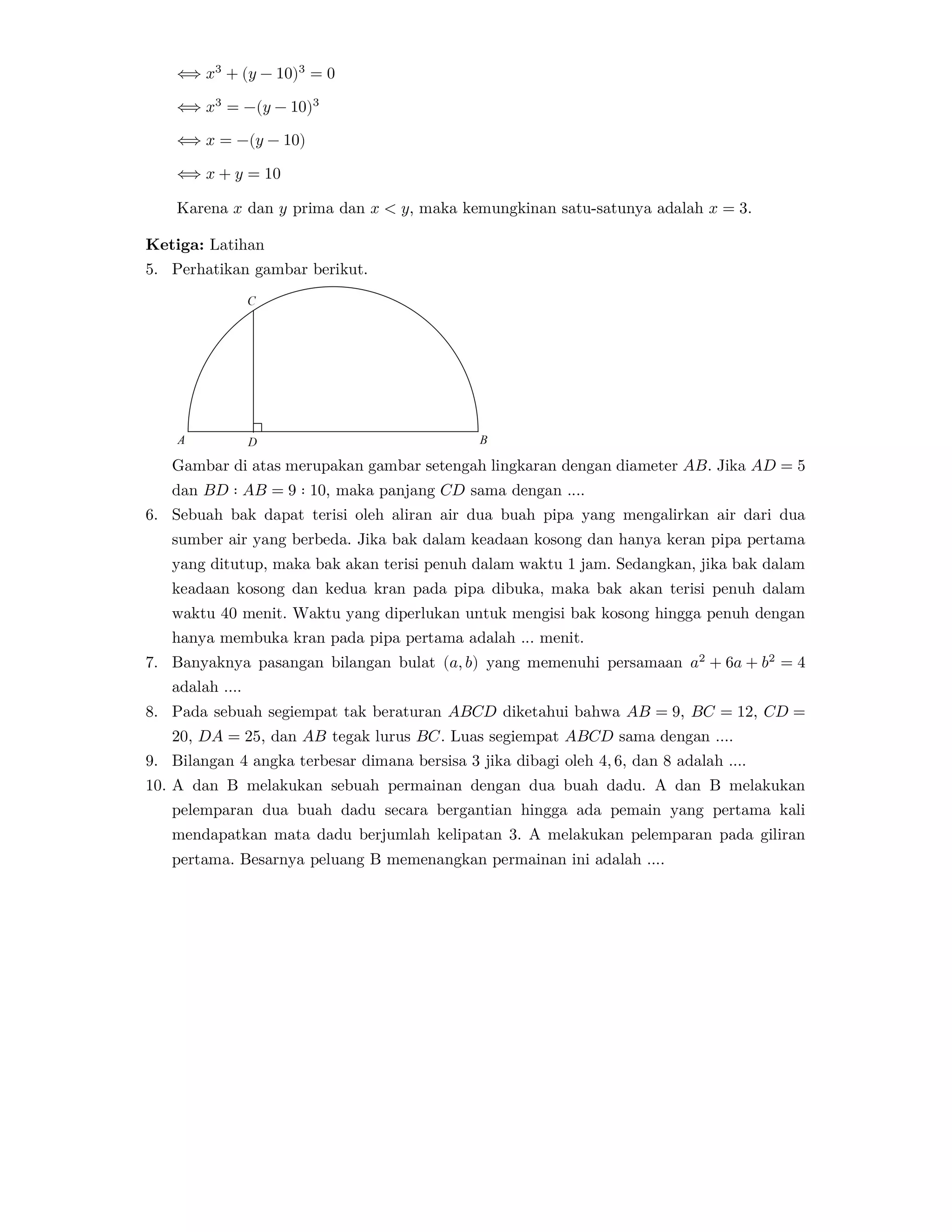 Modul Pemecahan Masalah Matematika | PDF