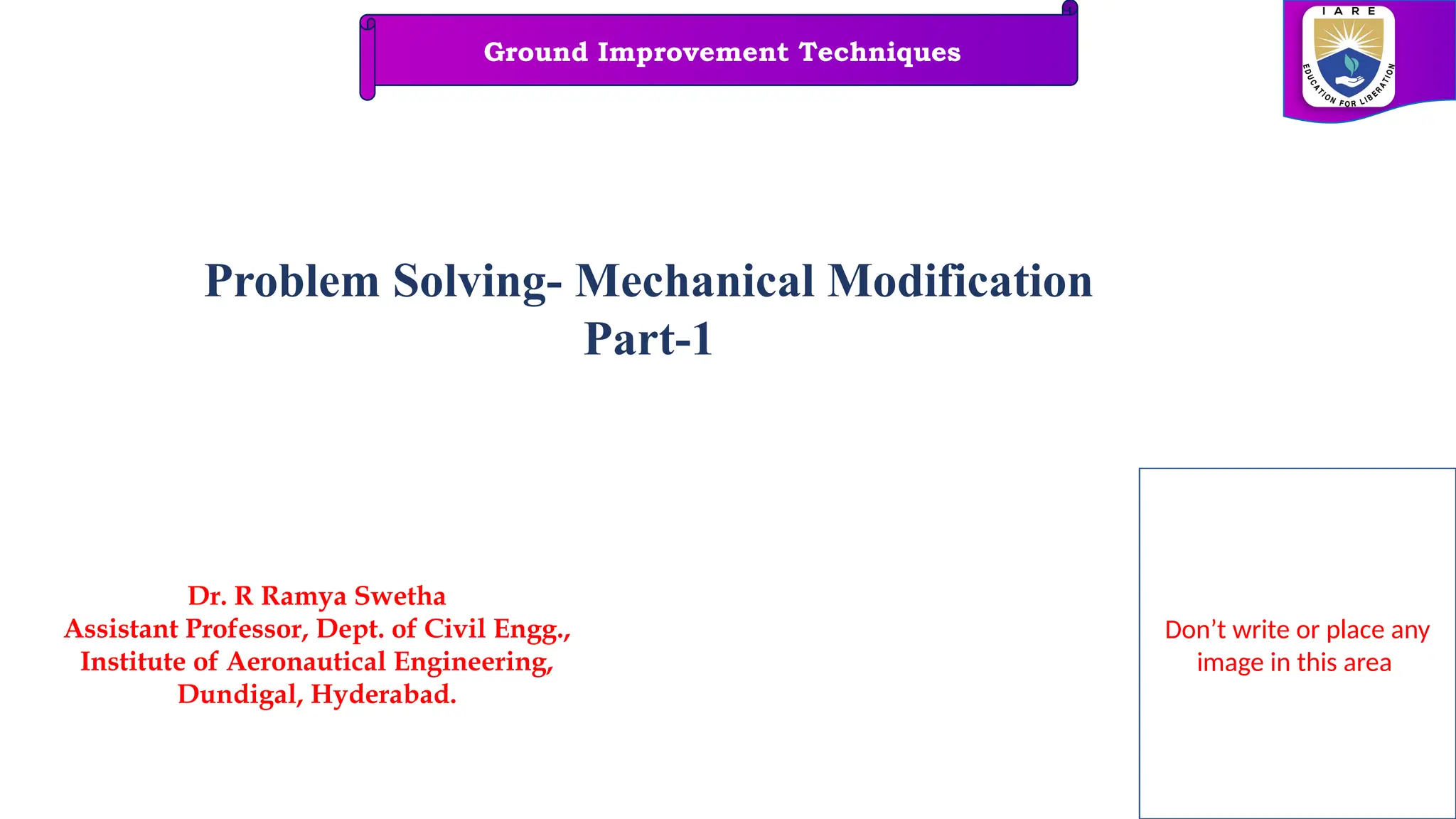 Ground improvement techniques Applications | PPTX