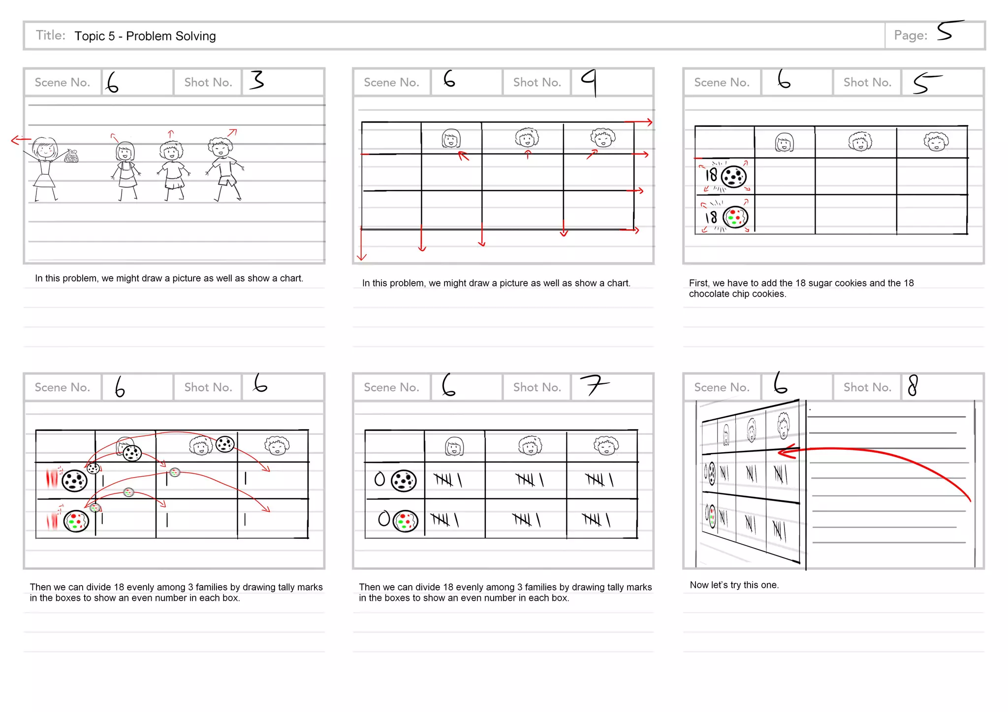 Problem solving - Math animation storyboard | PPT